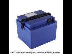 60V/72V Lithium Battery for electric wheels, E-Scooter, E-Roller, E-Bikes