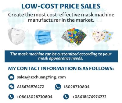 Cina Global Warranty Cutting Part 4 Side Sealing 180 Pcs/min Packing Kf94 Face Mask Machine in vendita