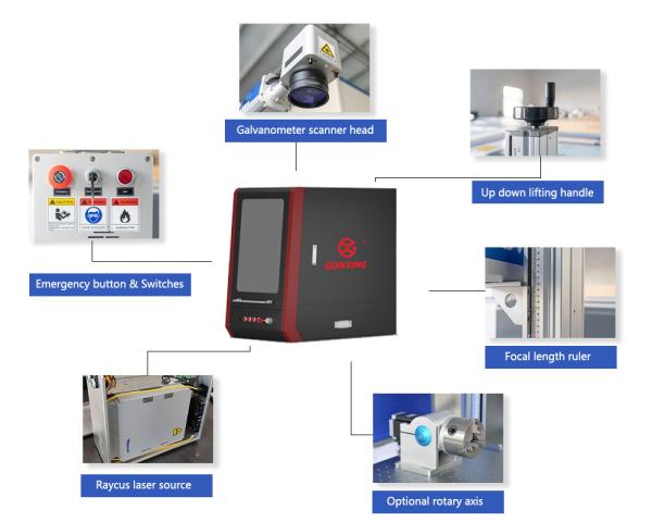 Quality MAX Portable Fiber Laser Marker for Metal Jewelry Gold Ring Steel Plastic for sale
