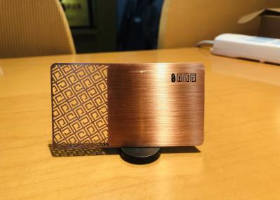 Cina ISO14443A RFID Tag 4K Oro NFC Carte metalliche con codice QR in vendita
