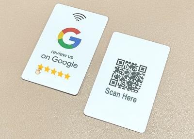 China Programmable logo plastic smart card nfc business map id contactless tappable rfid social media google review card à venda