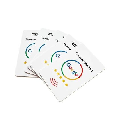 China Programmable logo plastic smart card nfc business map id contactless tappable rfid social media google review card à venda