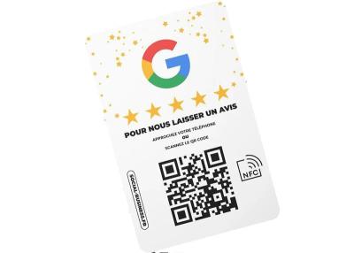 China Programmable logo plastic smart card nfc business map id contactless tappable rfid social media google review card à venda