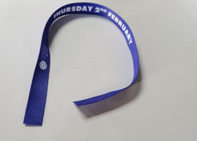China UHF eenmalig gebruik Heat Transfer print logo RFID Elastische stof polsband voor tentoonstelling/concert/ziekenhuis/sportieve vergadering Te koop