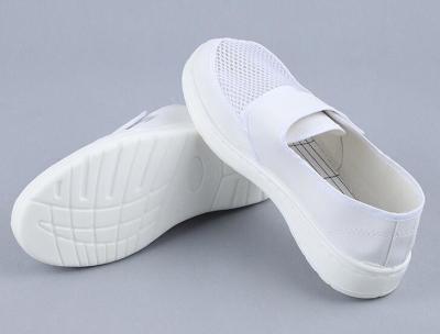 Cina Scarpe respirabili dell'unità di elaborazione ESD del singolo Velcro netto bianco 220mm in vendita
