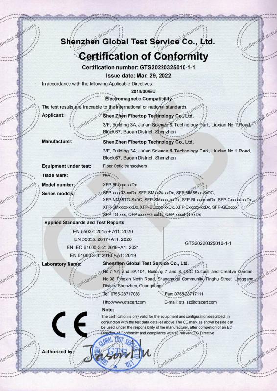 CE - ShenZhen Sky Optics Technology Co., LTD