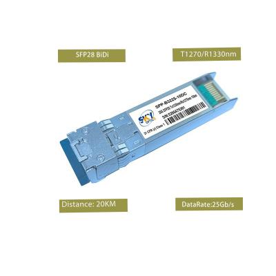 Cina Modulo ottico BIDI SMF 25G SFP28 per una distanza di 20 km 1270nm / 1330nm in vendita