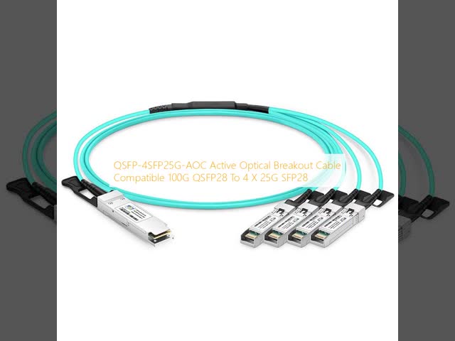 QSFP-4SFP25G-AOC câble de rupture optique actif Compatible 100G QSFP28 à 4 X 25G SFP28