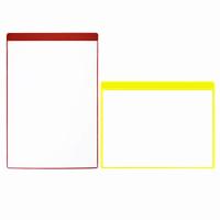 China Dustproof PVC Removable Document Holder File Pocket Red Yellow for sale
