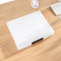 China Durable Portable Clipboard Storage Box Case For A4 Document Office Filing Boxes for sale