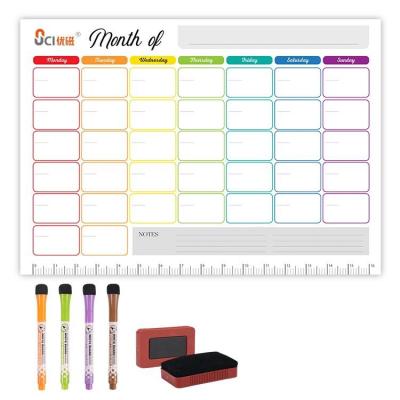 Cina Calendario magnetico per frigorifero Planner mensile per famiglie Lavagna bianca in vendita