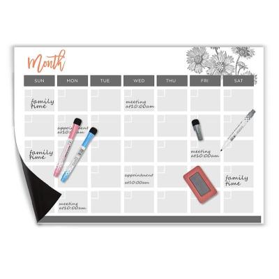 Cina Calendario magnetico per frigorifero Planner mensile per famiglie Lavagna bianca in vendita