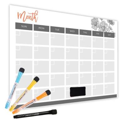 Cina Calendario magnetico per frigorifero Planner mensile per famiglie Lavagna bianca in vendita