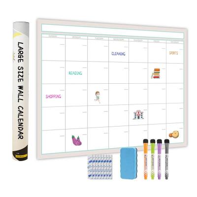Cina Stampa cancellabile Poster cancellabile a secco Calendario mensile cancellabile a secco Poster autoadesivo in vendita