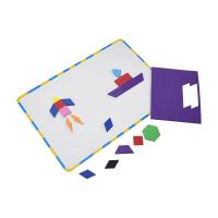 China Non Toxic Pattern Puzzle Blocks Set Geometric Manipulative Shape Puzzle for sale