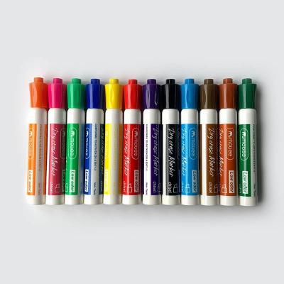 China ODM Classroom Whiteboard Markeerstiften Dry Erase Beitel Tip 12 Kleuren Te koop