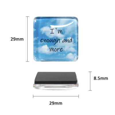 Cina Set di souvenir magnetici in vetro fai-da-te personalizzato durevole multiuso 29 * 8,5 mm in vendita