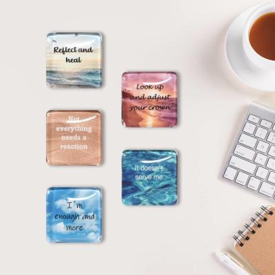 Cina Set di souvenir magnetici in vetro fai-da-te personalizzato durevole multiuso 29 * 8,5 mm in vendita