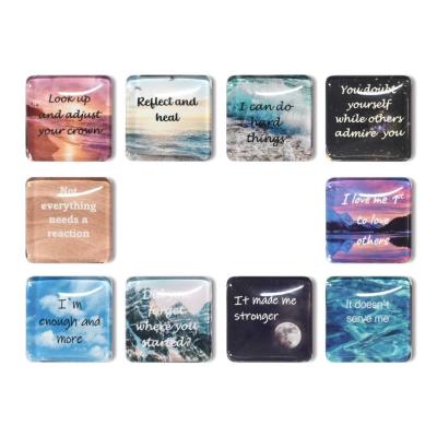 Cina Set di souvenir magnetici in vetro fai-da-te personalizzato durevole multiuso 29 * 8,5 mm in vendita