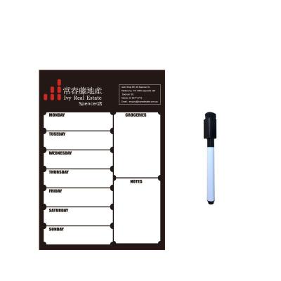 Cina Planner per lavagna bianca cancellabile a secco ricordo magnetico A3 A4 per frigorifero in vendita