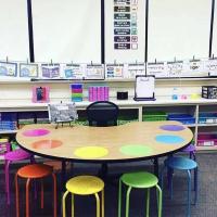 China Removable Reusable Reusable Dry Erase Table Dots ODM Table Spots Classroom for sale