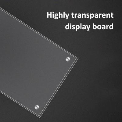 Cina Porta documenti a parete formato personalizzato A3 Cartellone pubblicitario in acrilico trasparente ODM in vendita