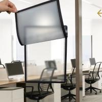 China A5 A4 Self Adhesive Document Holder Double Side Display Round Corner RFW1906 for sale