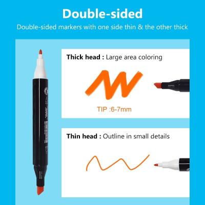 Cina Double Headed Color Marker Set 80 Colors Kids Painting Set For School Home in vendita