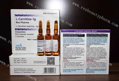 China Weight loss hot sale L-carnitine 1g, 2g for injection with good effect for sale