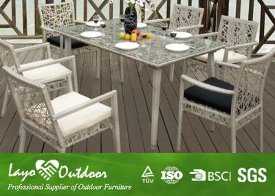 Cina Mobilia del giardino e del patio della Tabella del rattan di rettangolo che pranza dimensione su misura insiemi in vendita