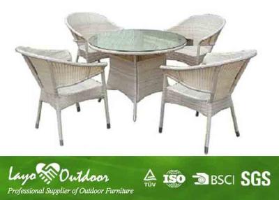 China UV Resistan Outdoor Patio Furniture Sets With 5pcs Bistro Garden Table Rattan Chair for sale