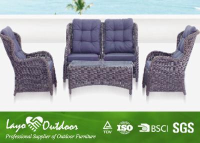 China Heavy Duty Outdoors Patio Furniture Seating Sets Black / Brown Color for sale