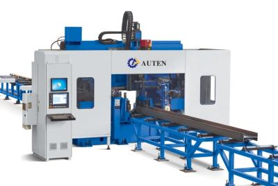 China Model BHD700/3 CNC I H Beam Drilling Sawing Machine Line BT40 Spindle Hole Taper for sale