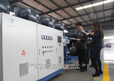 China Refrigerador de refrigeração água do parafuso de R22 Hanbell Glyco para a corrente fria logística à venda