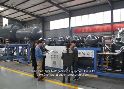 China Refrigerador de refrigeração água do parafuso de R22 Hanbell Glyco para a corrente fria logística à venda