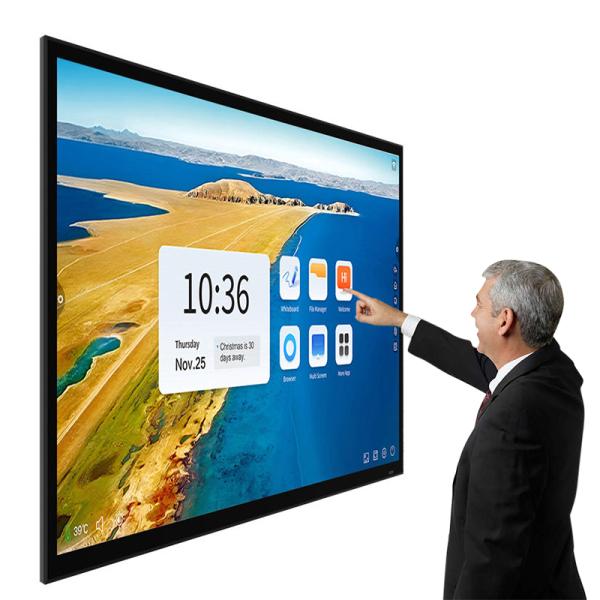 Quality Android I5 Computer System Multi Touch 20 Points Teaching Meeting Touch Display Screen 55 75 86 98 Inch Interactive Smart Board for sale