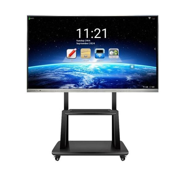 Quality Silver Gray 75 Inch Smart Multimedia All-In-One Conference Teaching Machine New Model Infrared Touch Interactive Board for for sale