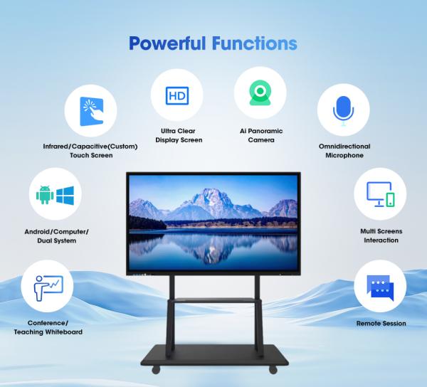Quality 55 98 Inch School Multimedia Touch Board Floor Standing Interactive Touch Screen for sale