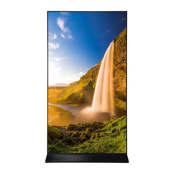 Quality 75 Inch Full Screen Digital Signage Indoor Non Touch Floor Stand 4k Lcd Advertising Display Screen for sale