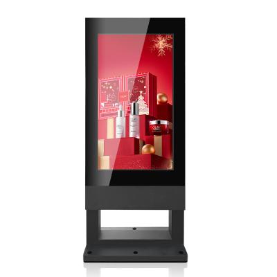 China Custom Processing Outdoor High Brightness IP65 Waterproof 43-65inch Floor-Standing LCD Display Screen Digital Signage SDK Text for sale