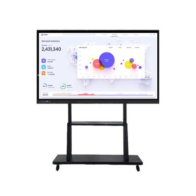 China 110 Inch Teaching Meeting All-in-one Machine Tablet Touch Screen Smart Annotation Electronic Whiteboard Training Display Black for sale