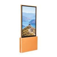 Quality Custom Golden Color 55 Inch Indoor Floor Stand Vertical Display Advertising for sale