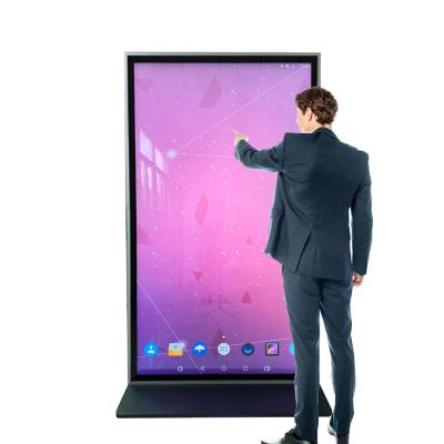 China 75-Inch High Definition Floor Stand Full Screen Infrared Advertising Machine Digital Signage Indoor Video Applications LCD Type for sale