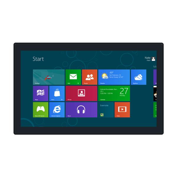 Quality 23.6 Inch Pure Flat Front Industrial Touch Screen Monitor 10 Point Multi Touch IP65 Dustproof for sale