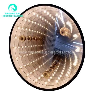 Cina Materiale del telaio Metal durevole Hd Vetro temperato Specchio abismo Specchio al neon per la fonte in vendita