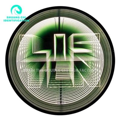Cina Consumo di energia 12V Custom Infinity Mirror Neon Sign con parole luminose pubblicitarie in vendita