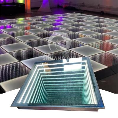China Caixa de aço inoxidável de vidro endurecido DJ Party RGB Light Dance Floor à venda