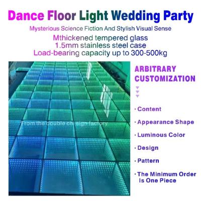 China Caixa de aço inoxidável de vidro endurecido DJ Party RGB Light Dance Floor à venda
