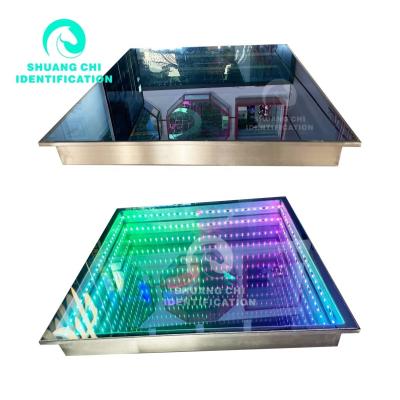 China Caixa de aço inoxidável de vidro endurecido DJ Party RGB Light Dance Floor à venda