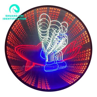 Cina Cornice di metallo resistente Customization 3D Mirror Neon Dance Floor per DJ Disco Party in vendita